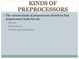 Preprocessor , IOSTREAM Library,IOMANIP Library | PPT