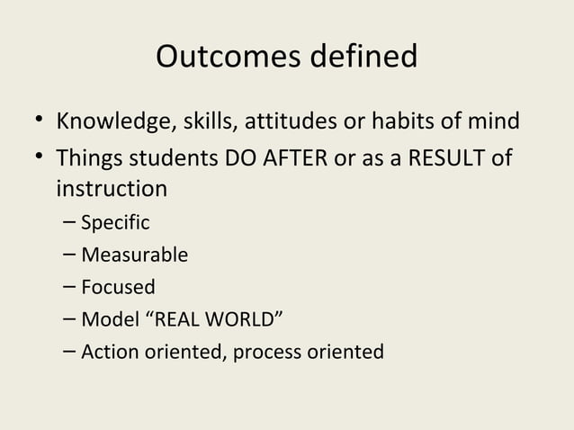 01 developing learning outcomes | PPT | Educational Assessment | Education
