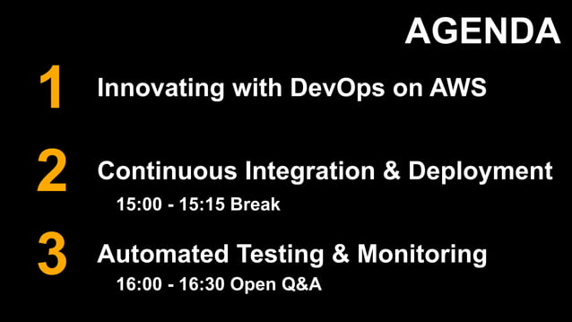 AWS DevOps Event - Innovating with DevOps on AWS | PDF