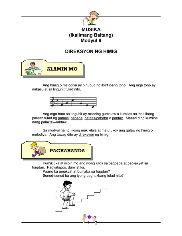 01 direksyon ng himig | PDF