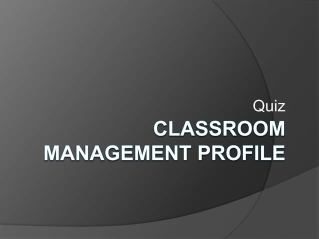 Classroom Management Strategies | PPT