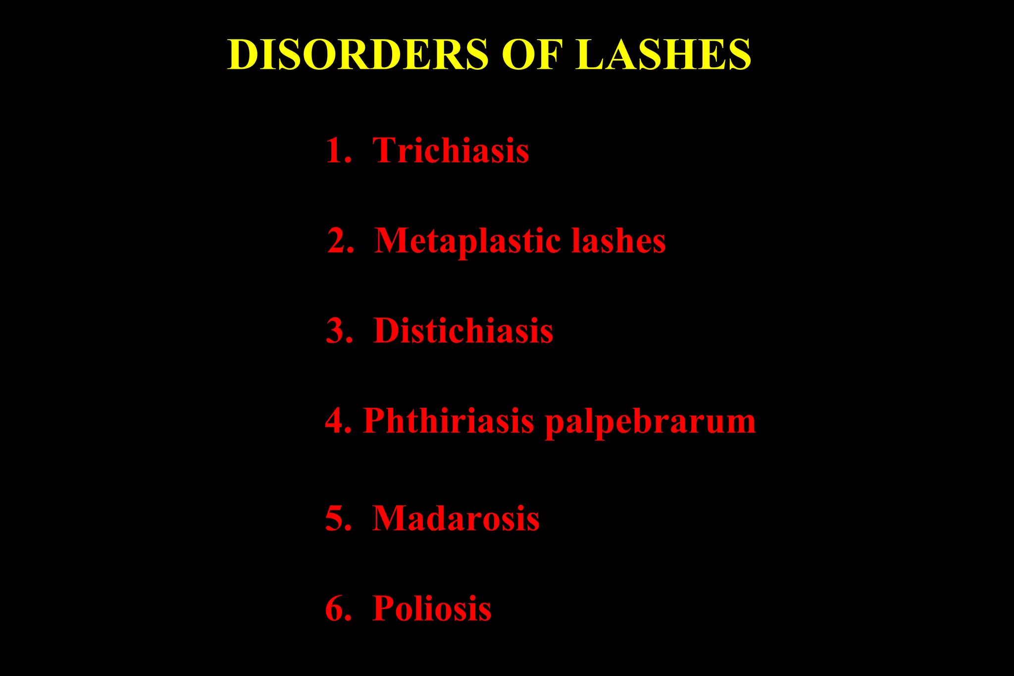 disorders of lashes | PPT