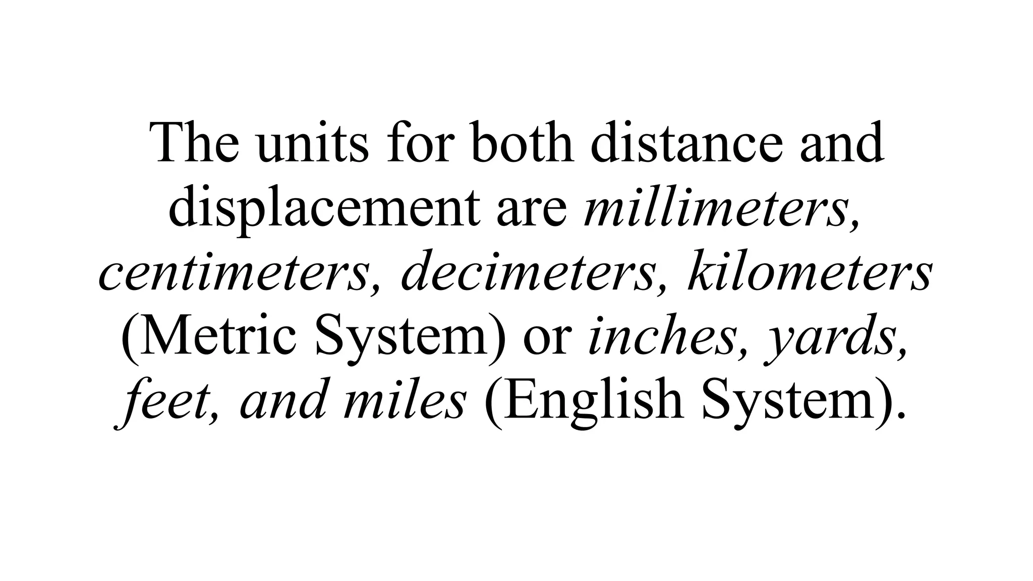 Distance and Displacement Powerpoint Presentation | PPTX