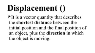 Distance and Displacement Powerpoint Presentation | PPTX