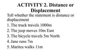 Distance and Displacement Powerpoint Presentation | PPTX