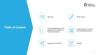 Digital Tax Technologies Portfolio Overview | PPT