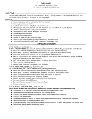 NEW SALLY RESUME | PDF