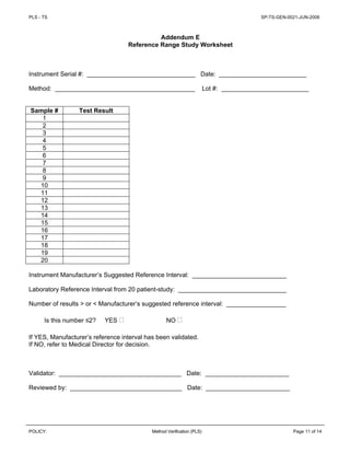 Method verification | PDF