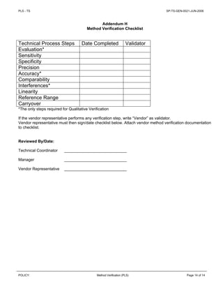 Method verification | PDF