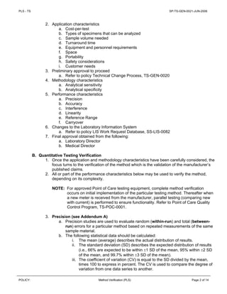 Method verification | PDF