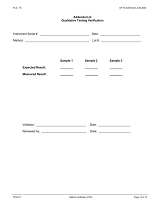 Method verification | PDF