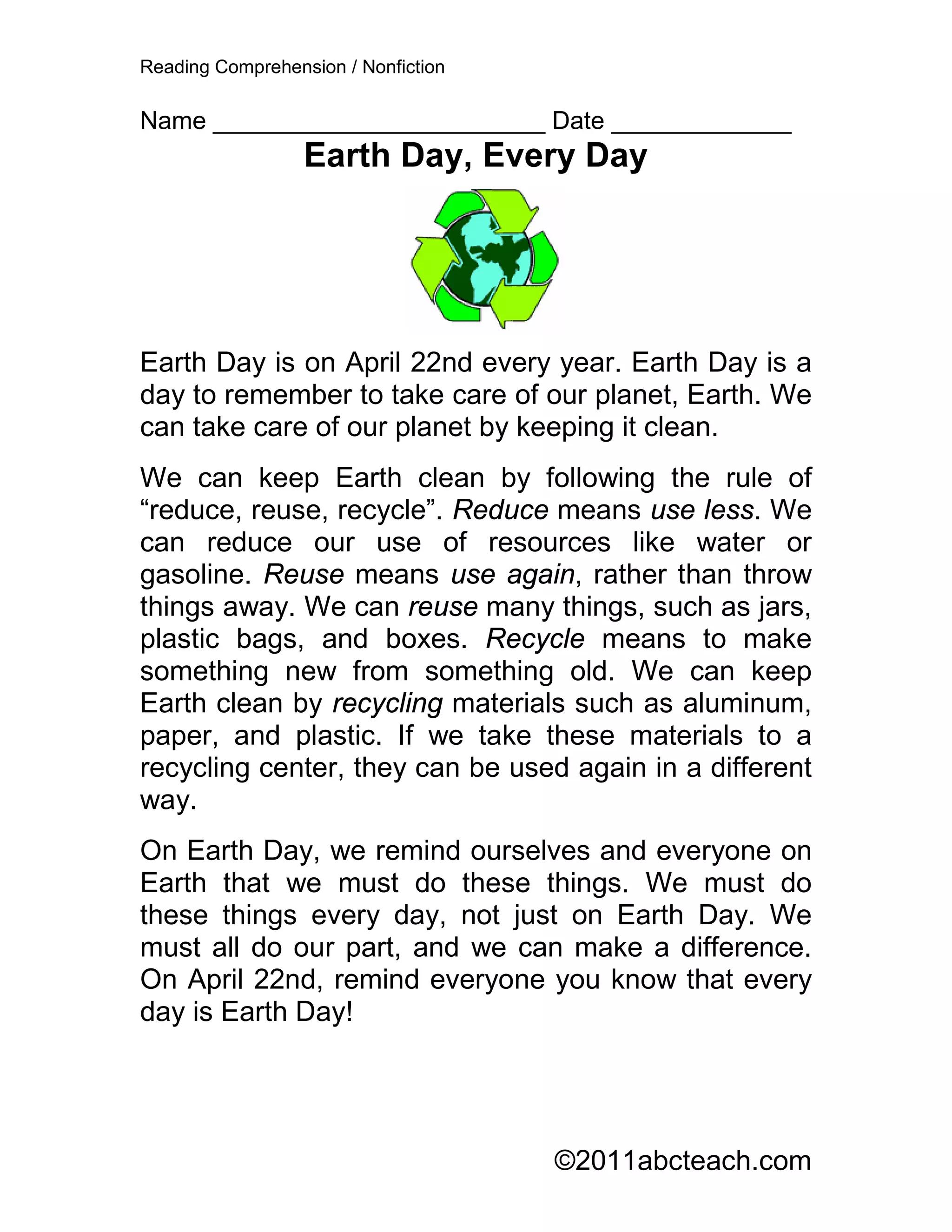 01 earth day article | PDF