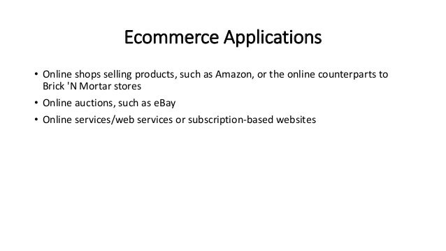E-Commerce Applications Development | PPT