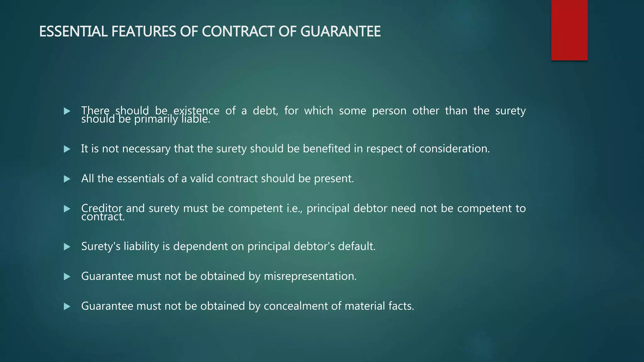 Contract of Gaurantee | PPTX