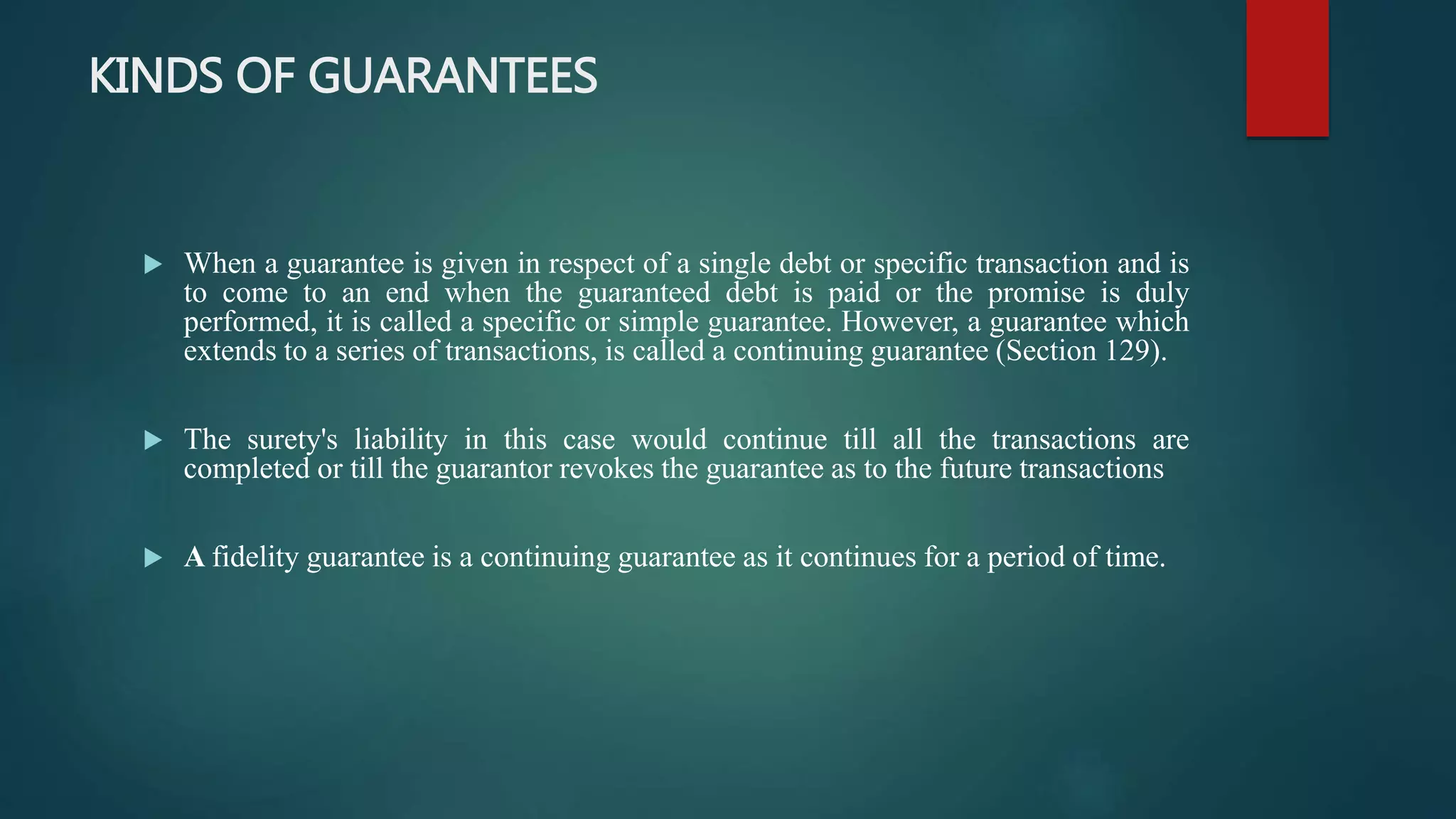 Contract of Gaurantee | PPTX