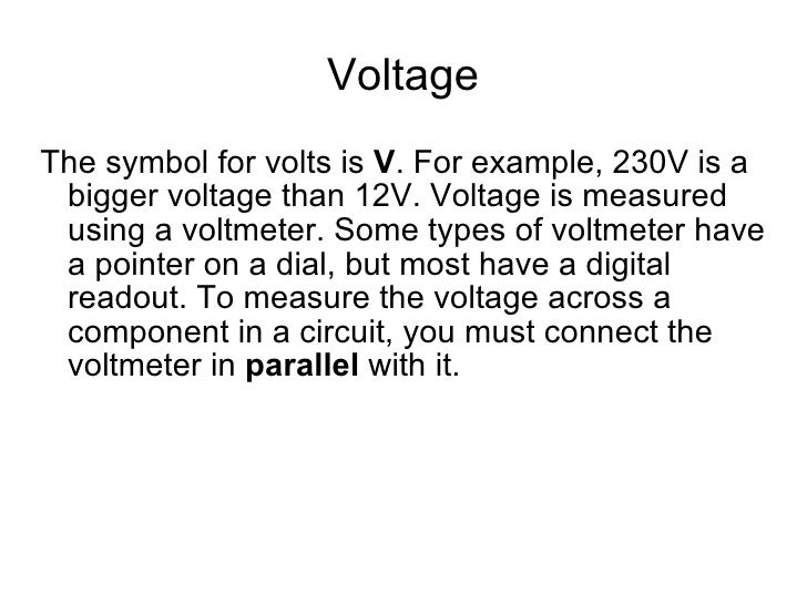 Y8 Electricity 01 electrical energy & voltage