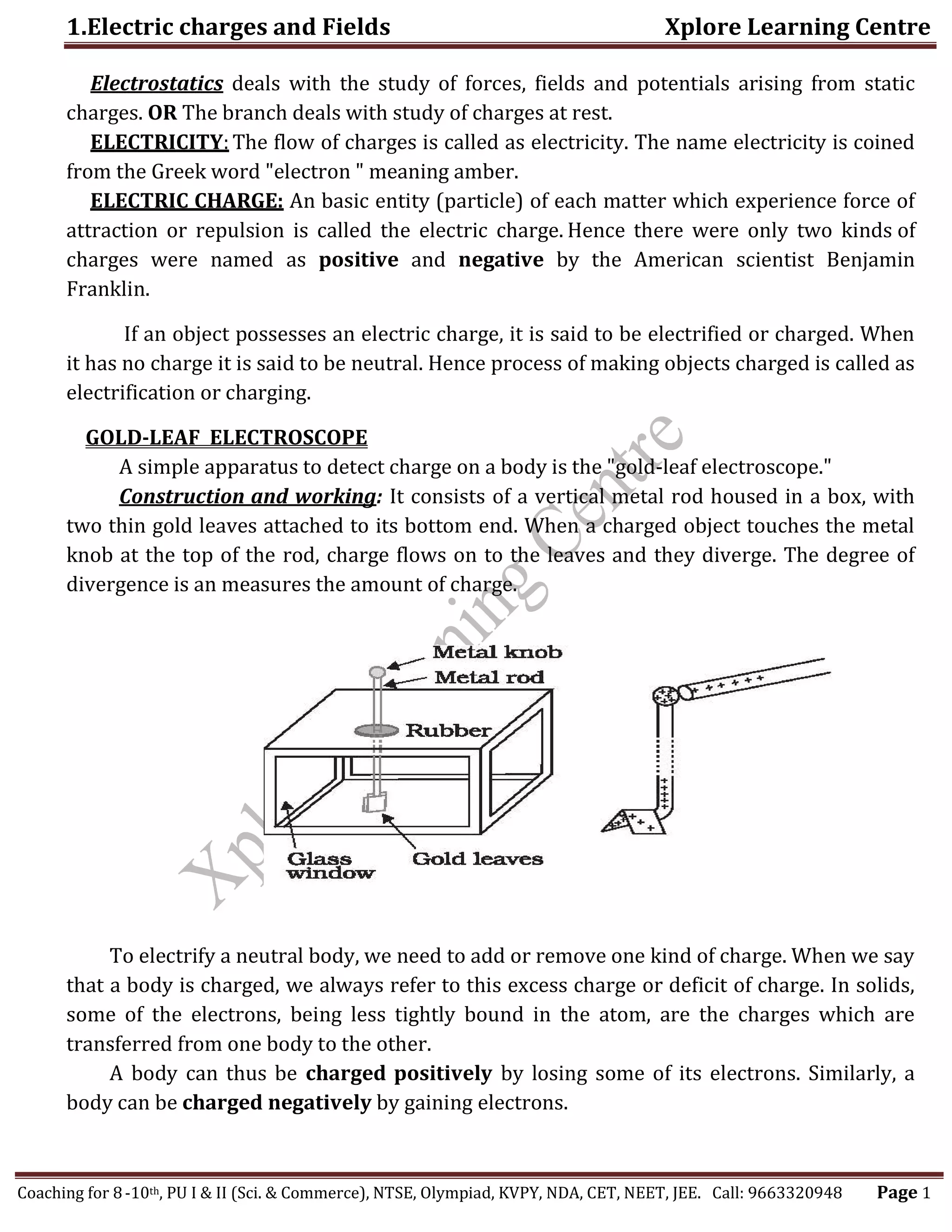 01 Electric Fieeld and charges Notes.pdf