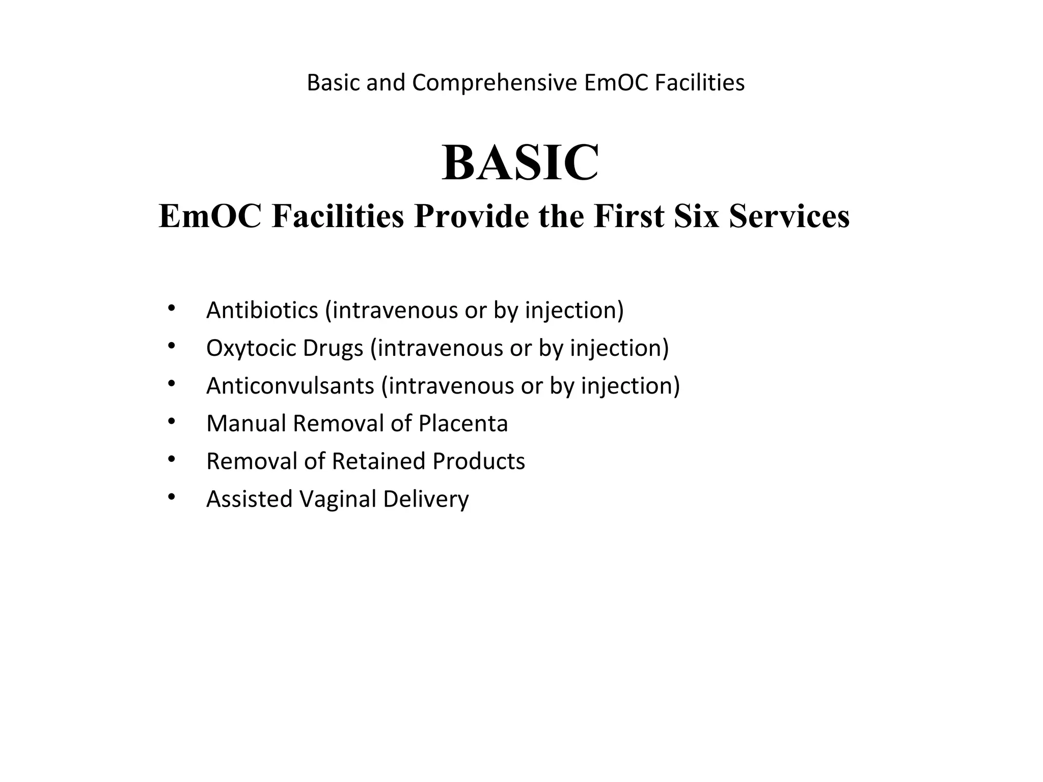 01 Emergency Obstetric care | PPT