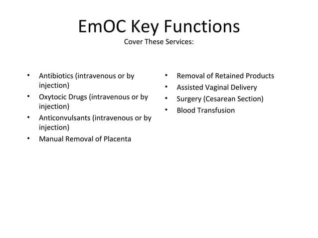 01 Emergency Obstetric care | PPT