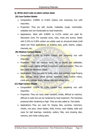 01 engineering materials | PDF