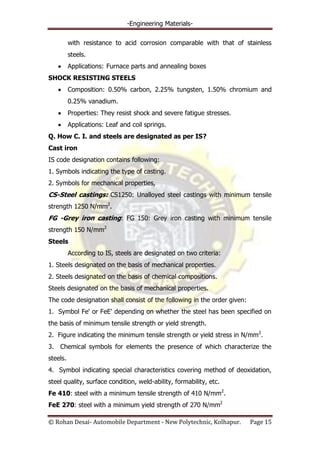 01 engineering materials | PDF
