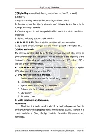 01 engineering materials | PDF