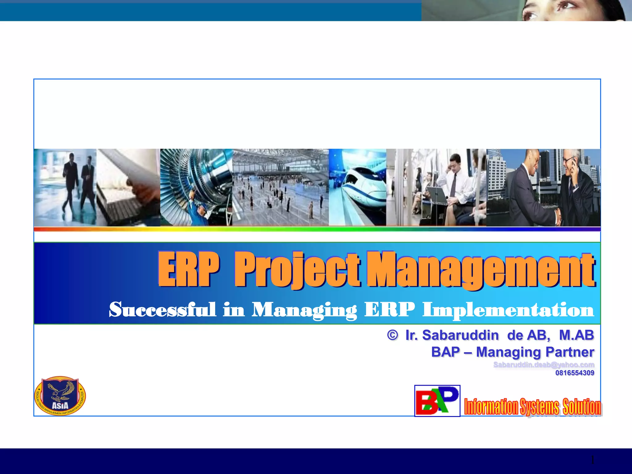 Sabaruddin De Ab S Six Step Erp Project Management Final Pdf Computer Software And