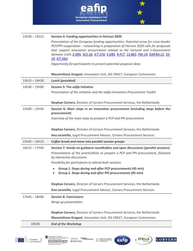 European Assistance for Innovation Procurement (eafip) | PDF | Events