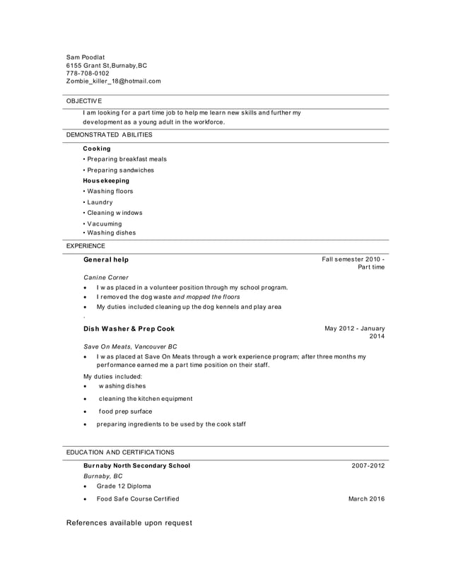 Sam resume July 2015 | PDF