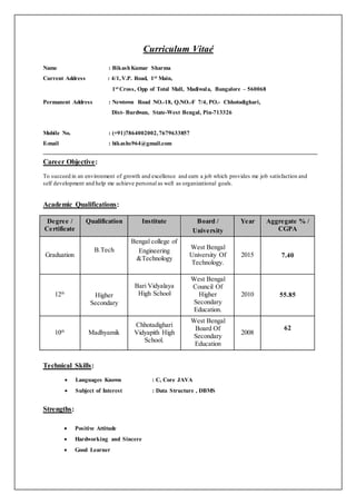 Bikash new CV | PDF