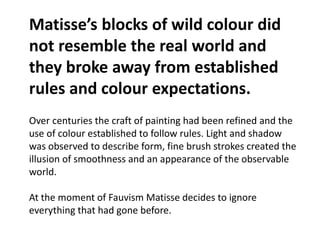 01 Fauvism Henri Matisse | PPTX