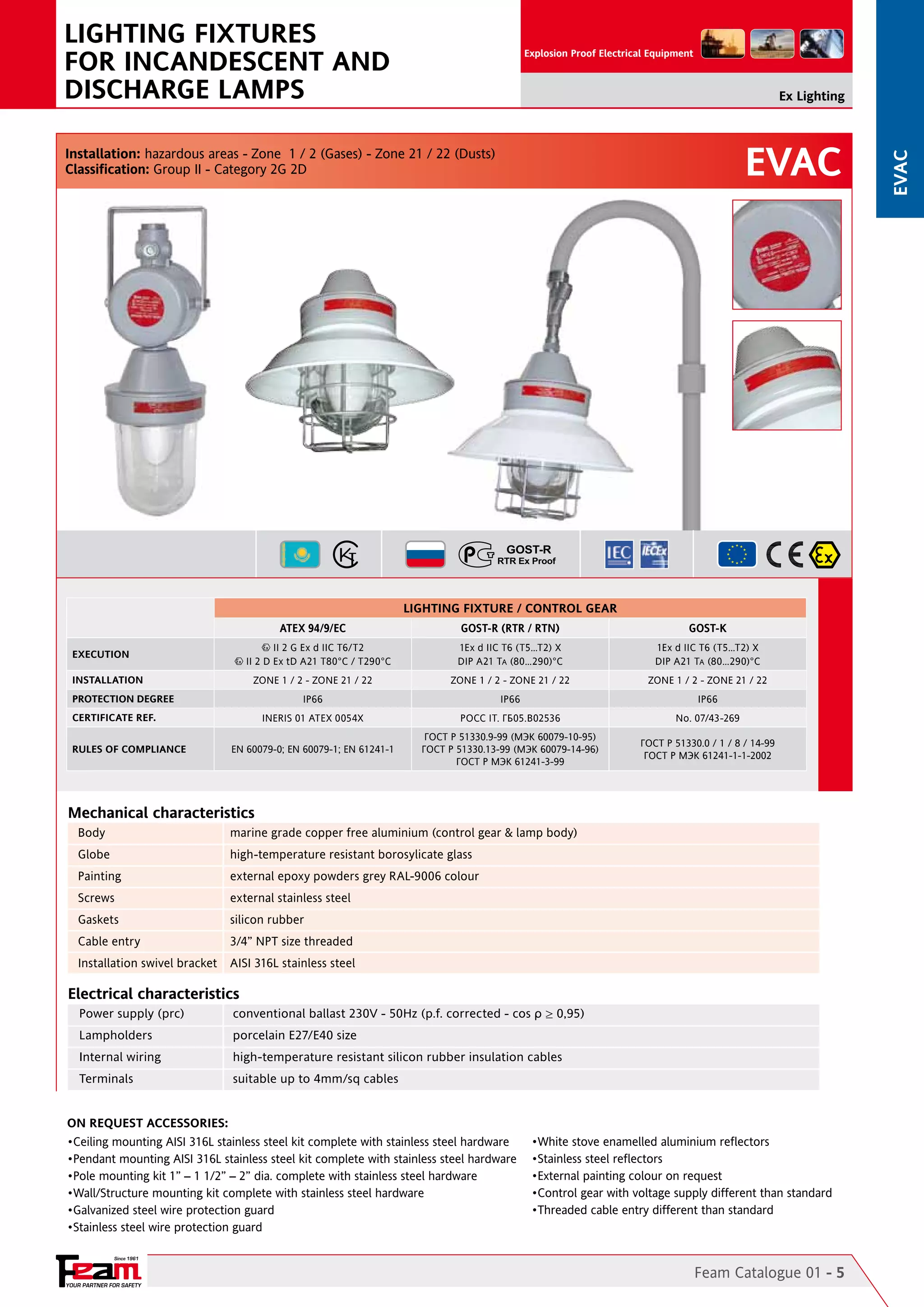 FEAM Lighting - Hazardous Area & Explosion Proof Lighting | PDF