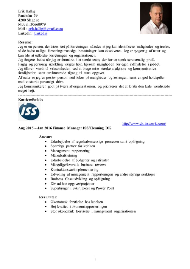 CV Erik Hallig | PDF