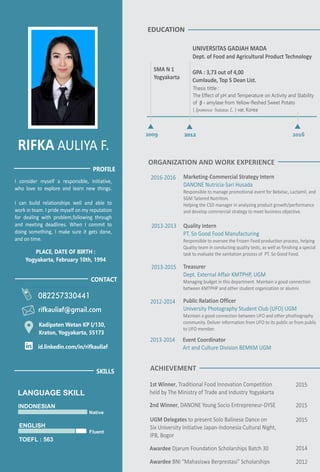 Resume Rifka Auliya | PDF
