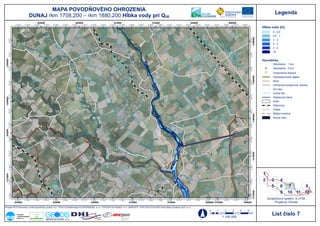 Project Danube FLOODRISK, Slovakia, Flood hazard maps, Water depth at ...