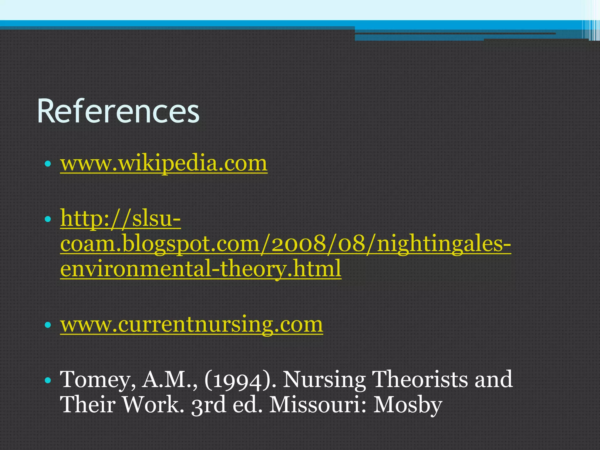 Florence Nightingale's Environment Theory | PPTX