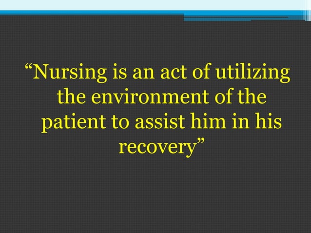 Florence Nightingale's Environment Theory | PPTX | Healthcare Industry ...