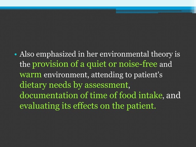Florence Nightingale's Environment Theory | PPTX | Healthcare Industry ...
