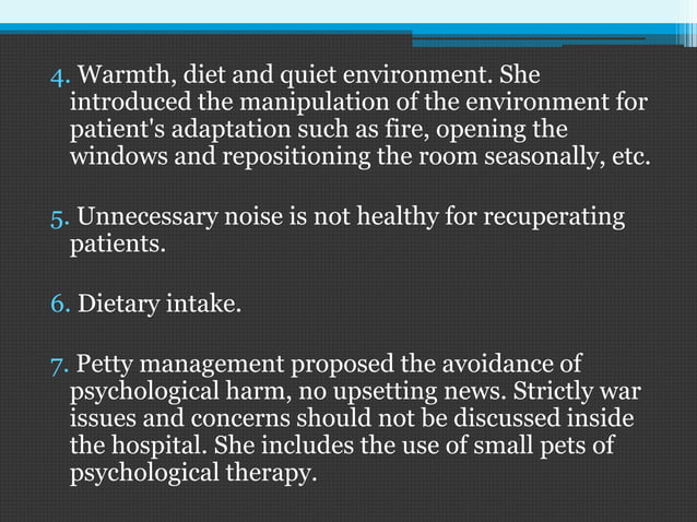 Florence Nightingale's Environment Theory | PPTX | Healthcare Industry ...