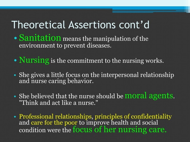 Florence Nightingale's Environment Theory | PPTX | Healthcare Industry ...