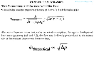 Fluid mechanics module 5 venturimeter pressure equipments | PPT
