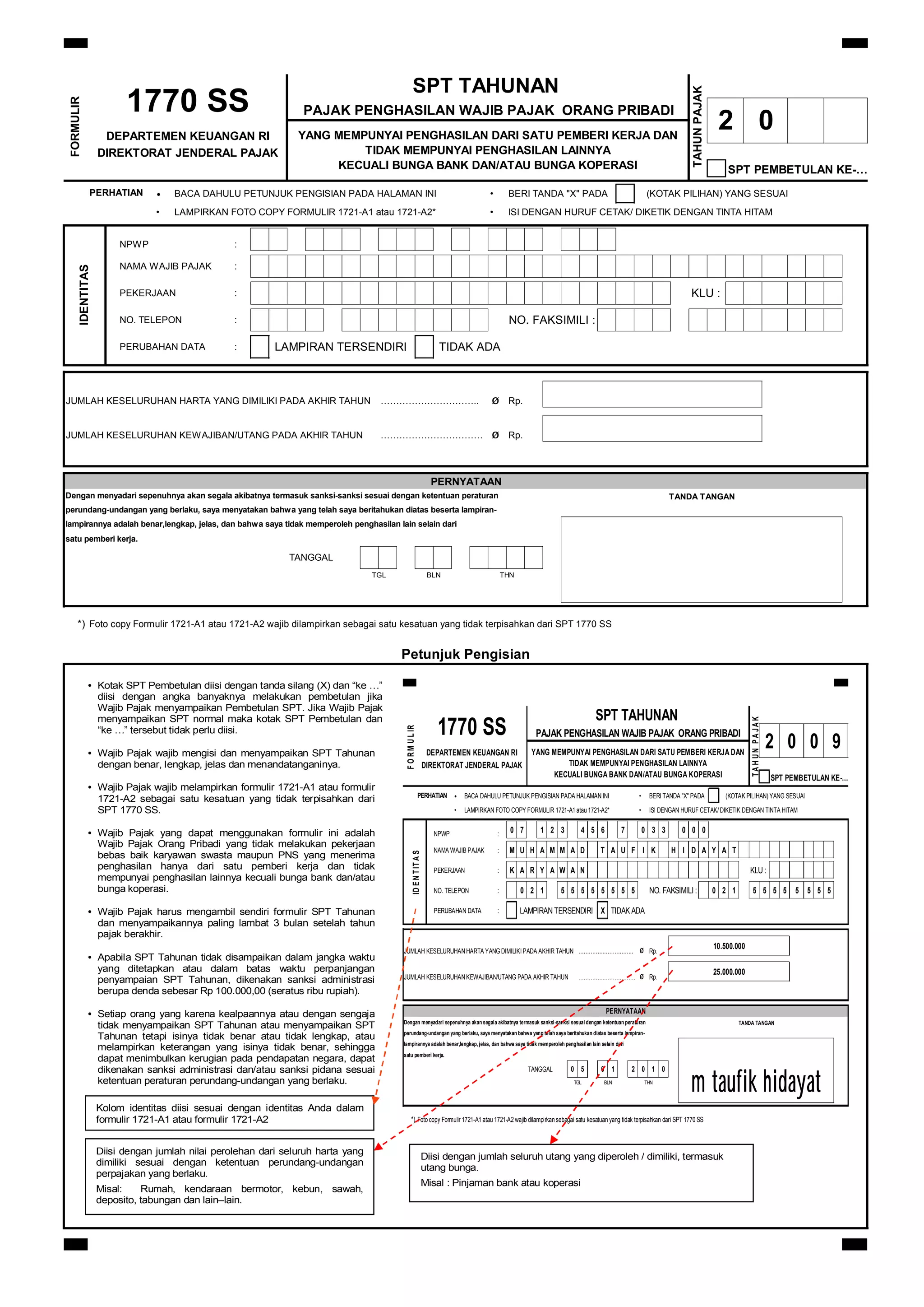 01 form 1770 ss 2009 | PDF