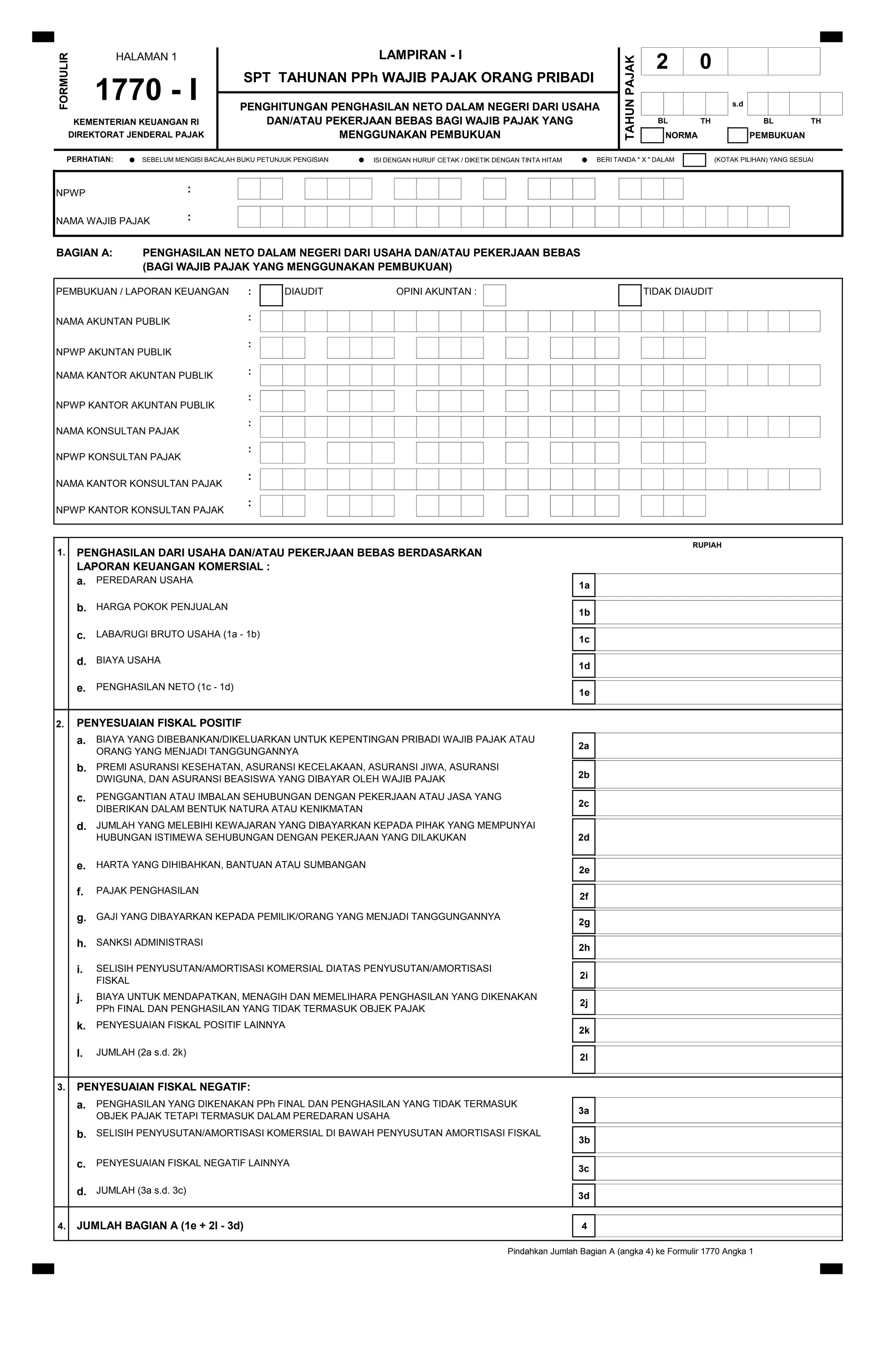 Form 1770 Tahun 2010 Indonesia | PDF