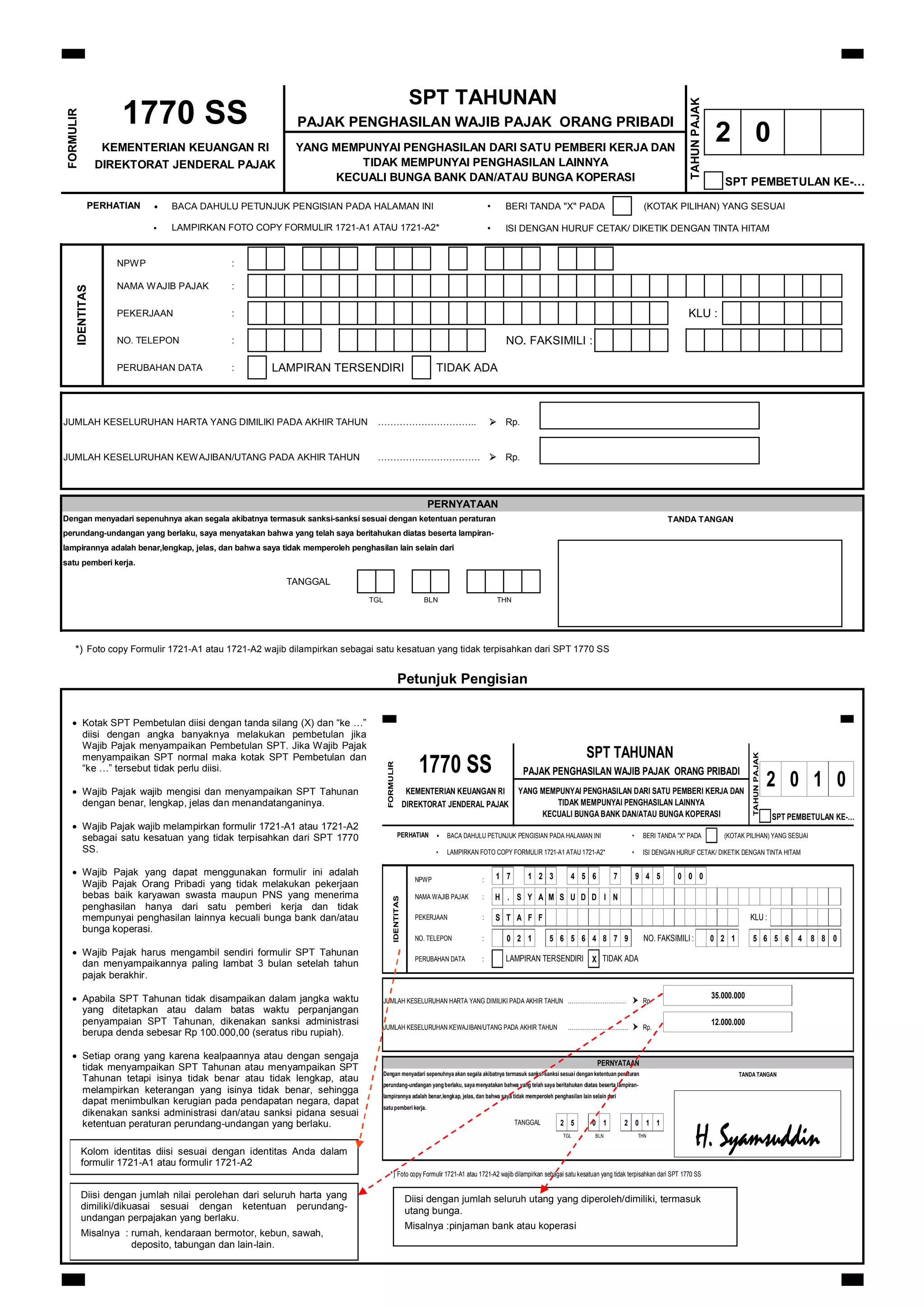 01 form 1770 ss_2010 | PDF