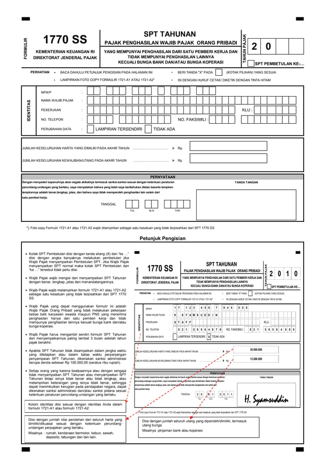 01 form 1770 ss_2010 | PDF