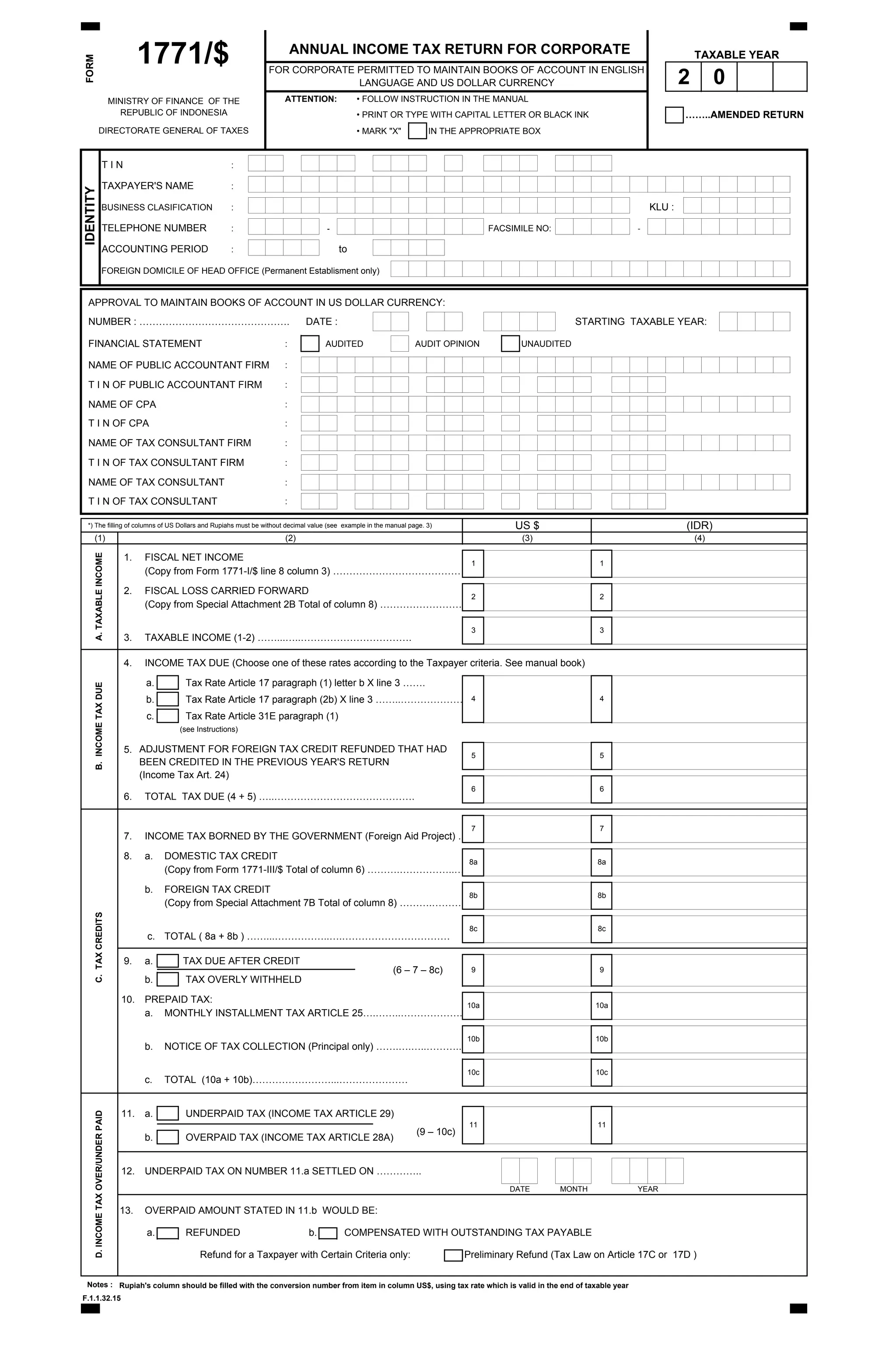GENERAL INSTRUCTIONS FOR THE COMPLETION PDF FORM 1771 | PDF