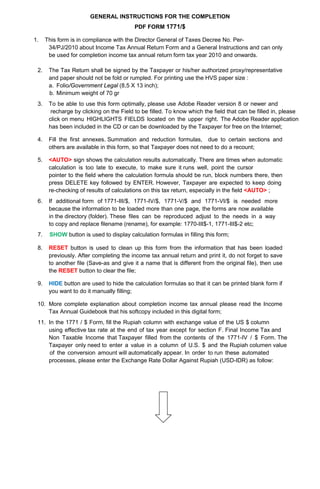 GENERAL INSTRUCTIONS FOR THE COMPLETION PDF FORM 1771 | PDF