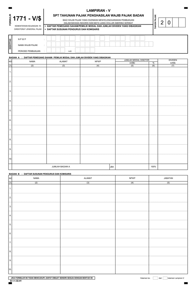 GENERAL INSTRUCTIONS FOR THE COMPLETION PDF FORM 1771