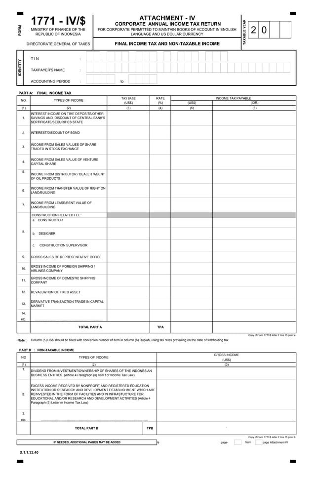 GENERAL INSTRUCTIONS FOR THE COMPLETION PDF FORM 1771