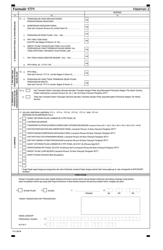 Form Induk 1771 Tahun 2010 | PDF